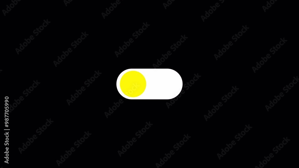 switch on off button animation, Toggle switch button animation, slider turn bar isolated ...