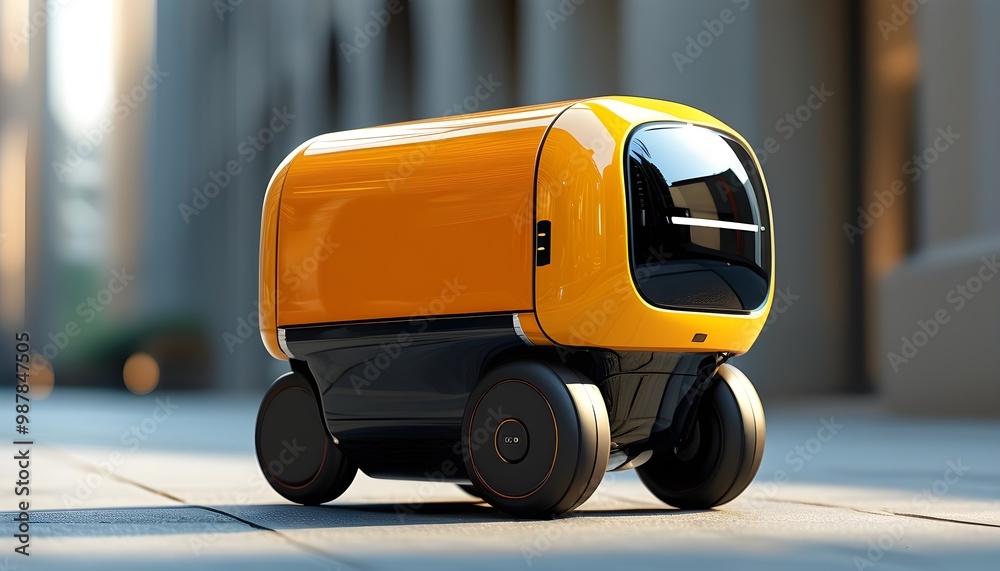 Compact delivery robot transforming last-mile logistics with efficient ...