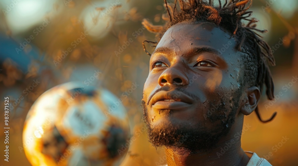 African Football Fanatic: Young Black Man Shows Love for the Sport with ...