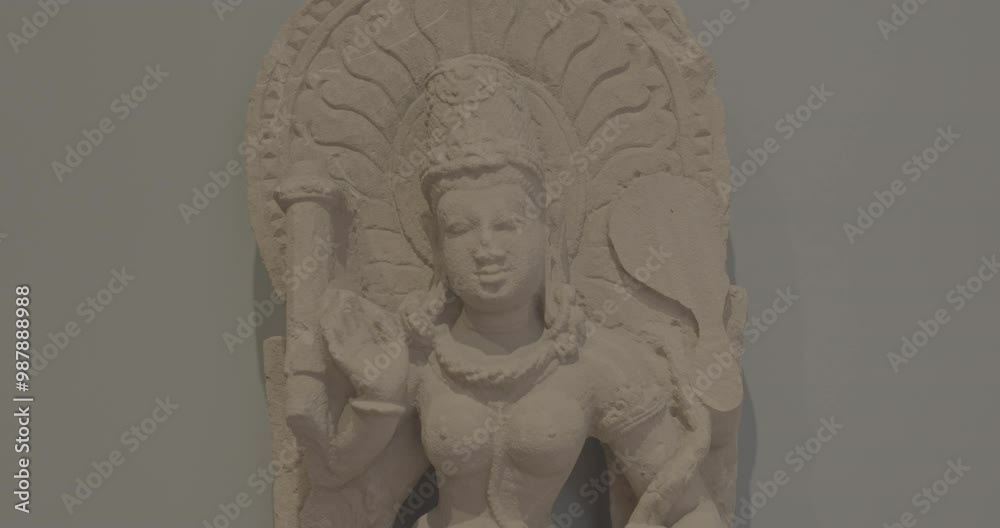 Ancient Statue Of Dancing Vaishnavi - Shakti Of Preserver-god Shri ...