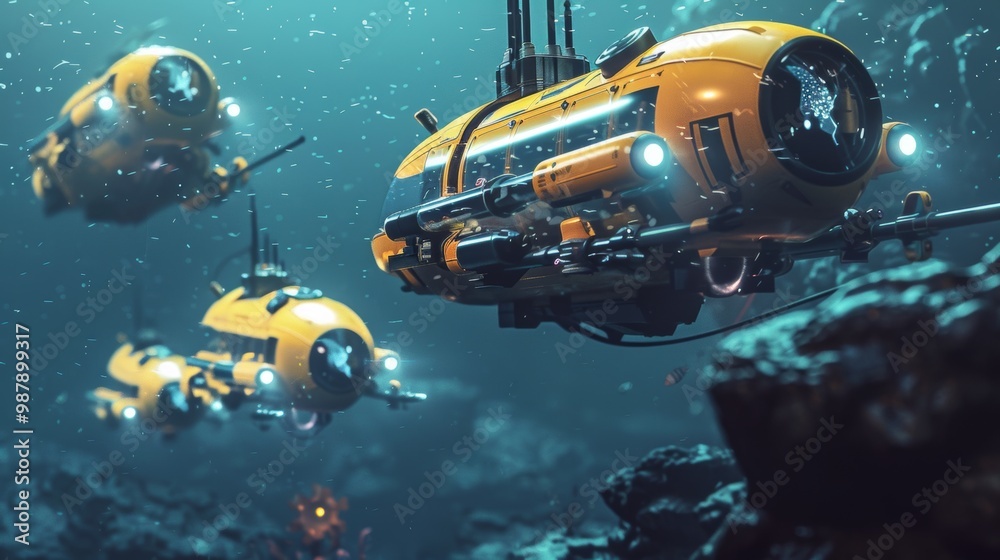 Autonomous Robotic Underwater Vehicle Exploring the Depths of the Ocean ...