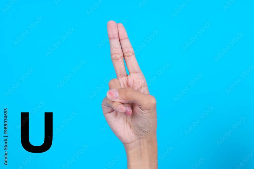 Finger Spelling the Alphabet in American Sign Language (ASL). The ...