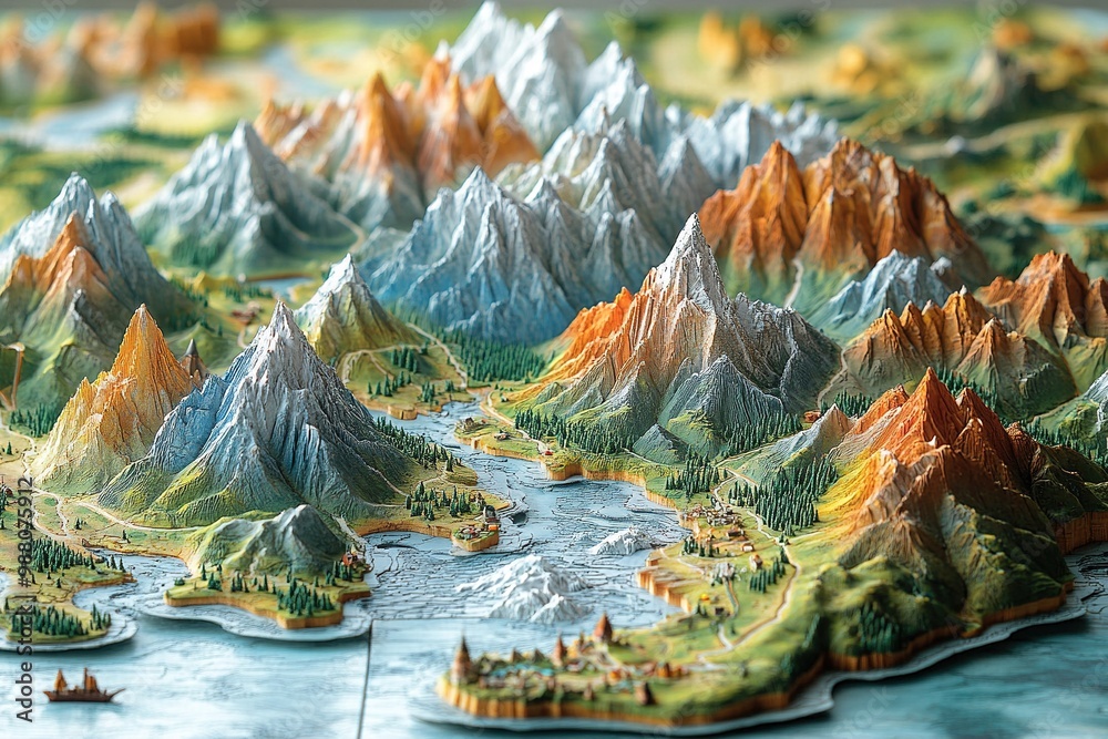 Detailed and Colorful Map of Nepal Featuring Vibrant Landscapes, Cities ...
