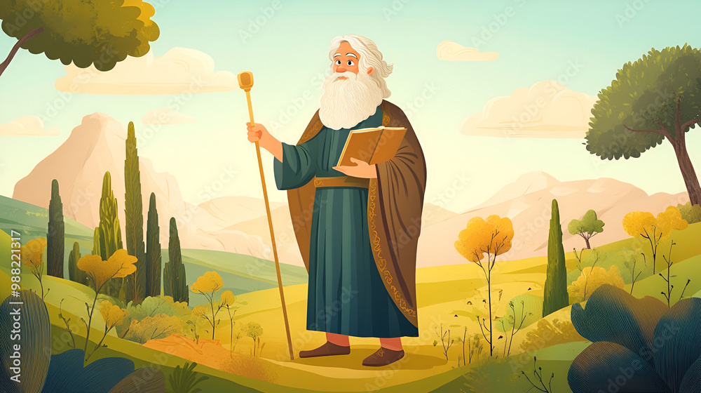 Moses, biblical prophet of Exodus, who received Ten Commandments, a ...