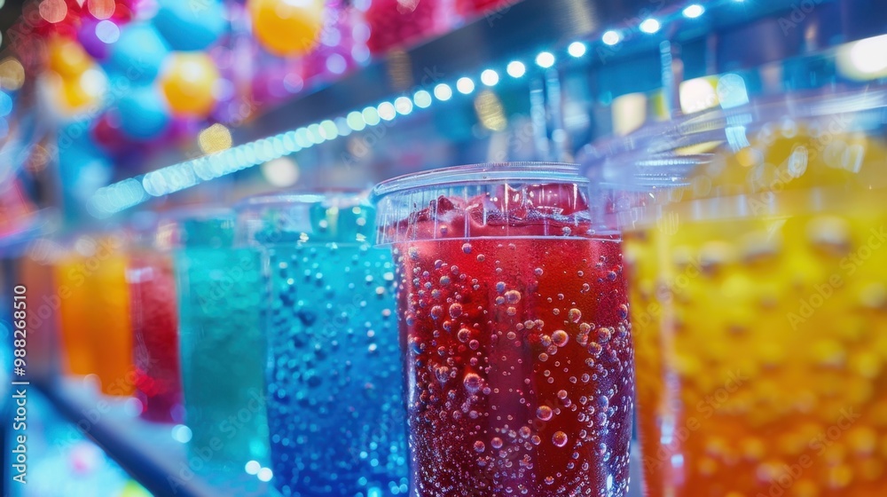 Slush Machine: A fun and colorful station dishing out icy slush drinks ...