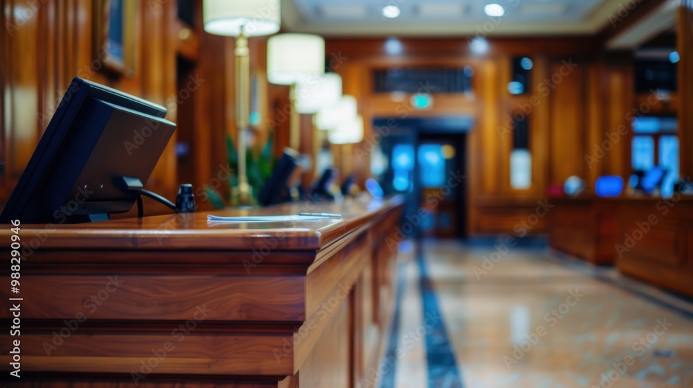 Reception Desk: This main entry point is staffed by officers or ...