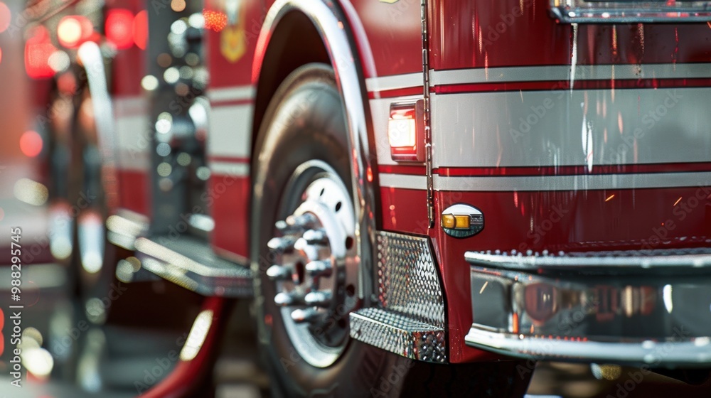 Fire Engine: A robust vehicle loaded with hoses, pumps, ladders, and ...