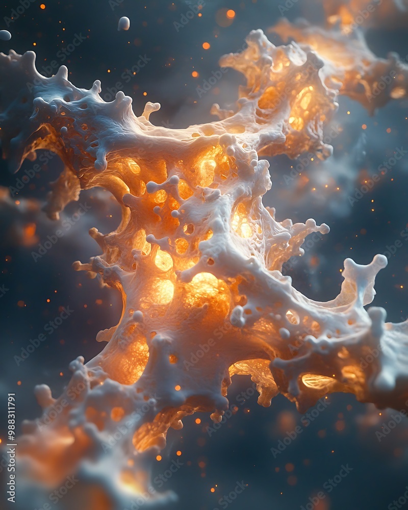 A dynamic 3D rendering of bone cells proliferating and forming new bone ...