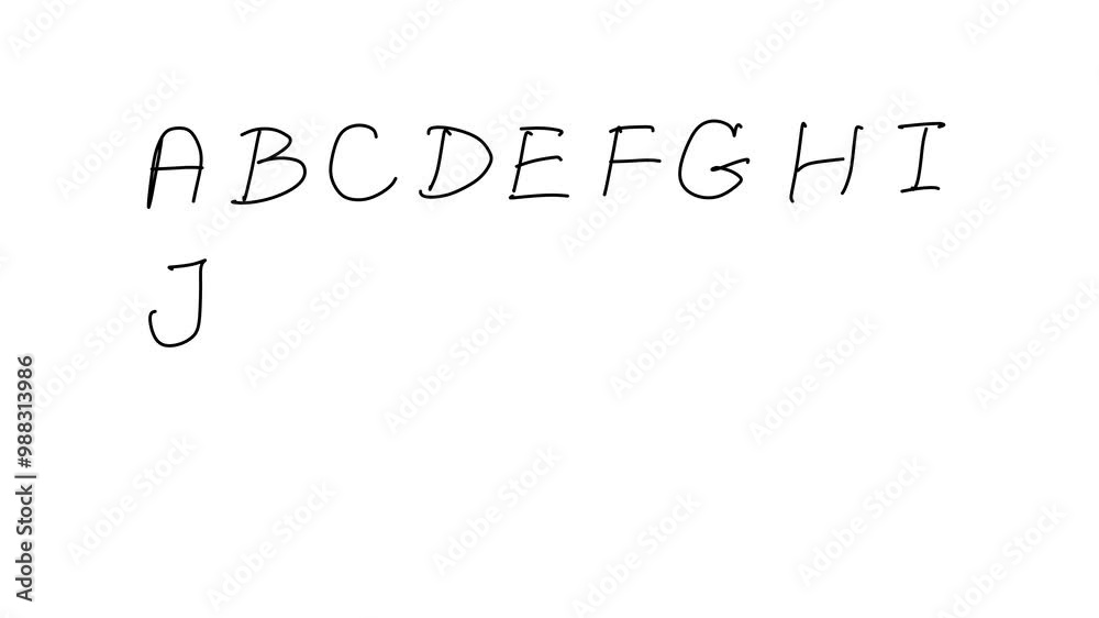 Animated hand writing alphabet. Learning letters. Motion design. Motion ...