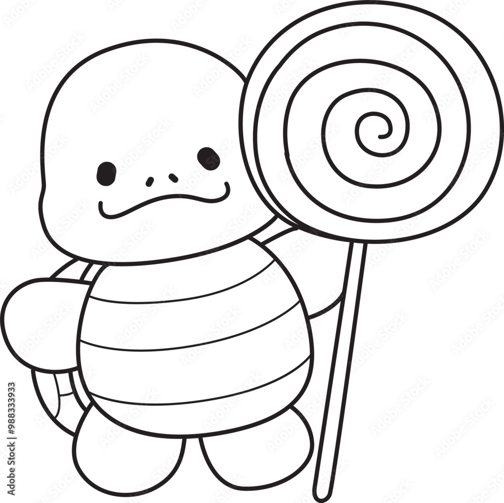 Free printable cute turtle for kindergarten. Preschool outline ...