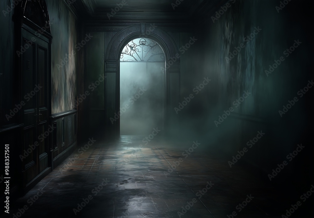 ภาพประกอบสต็อก Exploring the Hidden Corridors of Eternity: Wandering ...