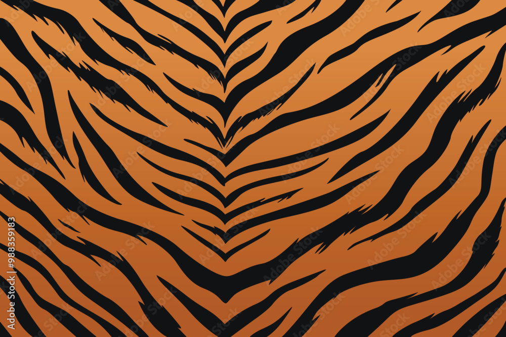 Poster Vector of a tiger print pattern or tiger skin texture with ...