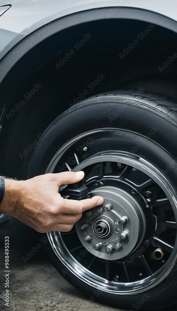 brake car checking brake garage occupation tire brake set car garage ...