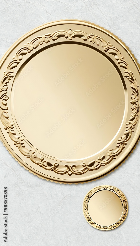 seal label clipping foil sticker gold path metallic sticker gold seal ...