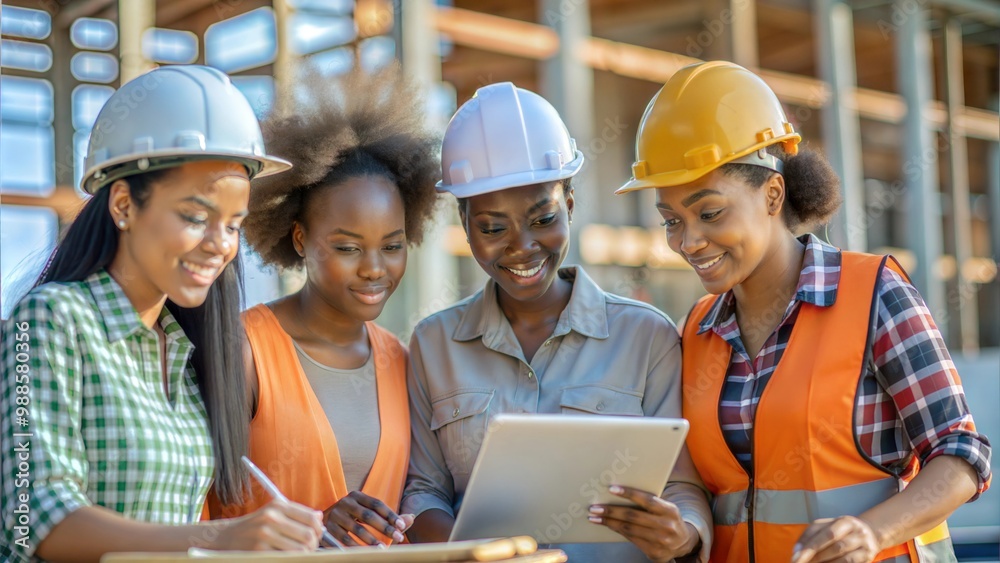 Teamwork in Construction - African American female builders ...