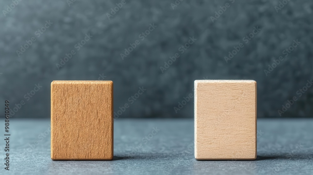 Creative shot of two brand logos side by side on a table, symbolizing a ...