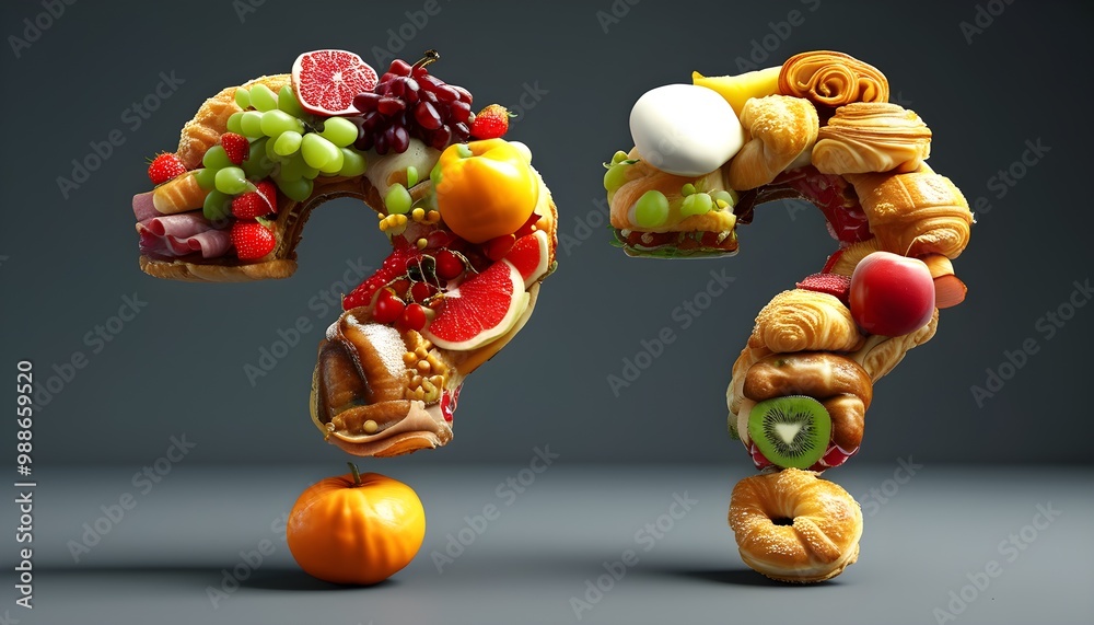 Colorful 3D avatar shaped like a question mark constructed from an ...