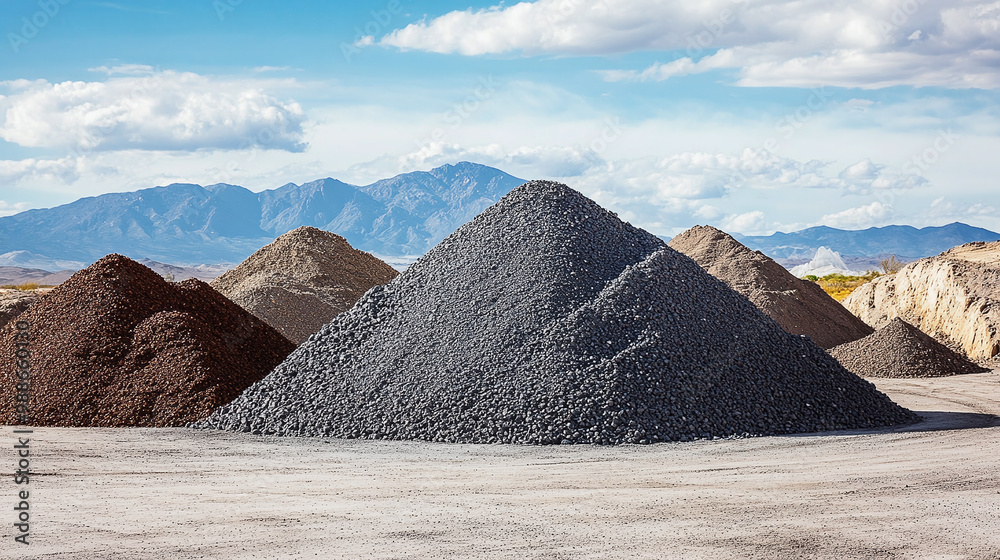 Rare Earth Elements: Piles of mined and refined rare earth elements ...
