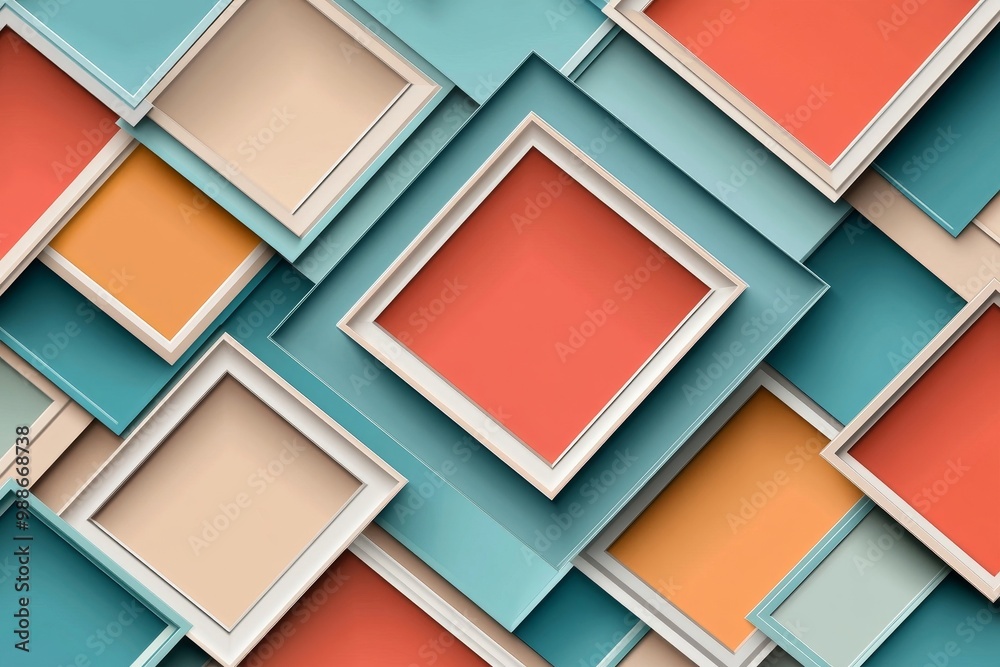 Frame for photo collage or picture illustration. Template frame for ...