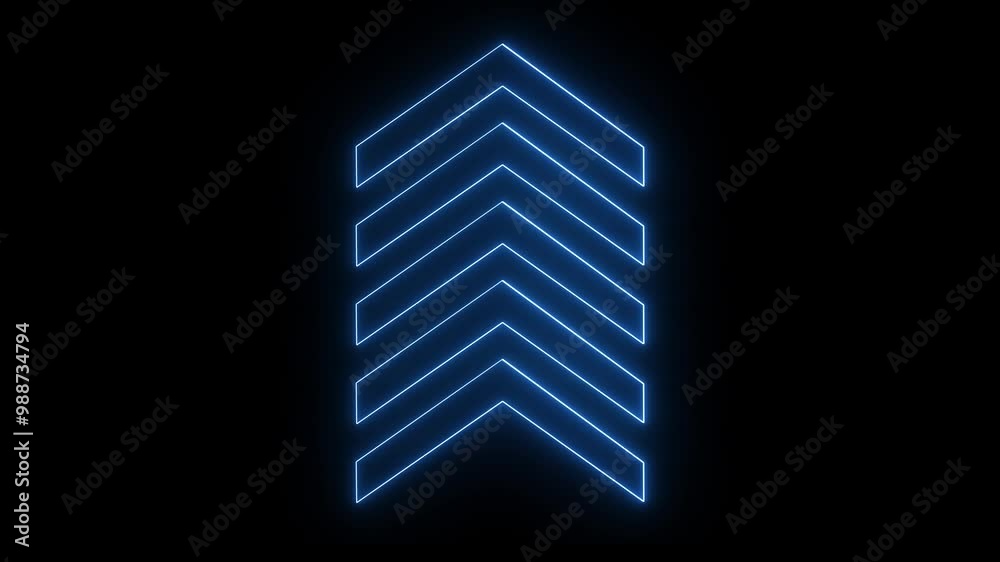 Neon directional arrow loading icon . direction Sign, Blinking arrow ...