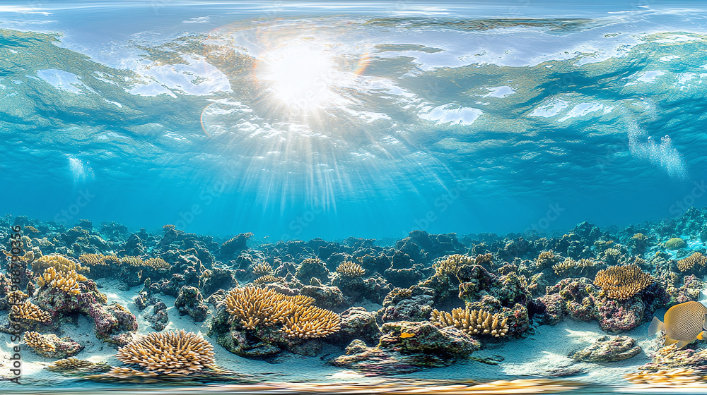 Underwater world 8K v6 360 degree, equirectangular projection ...