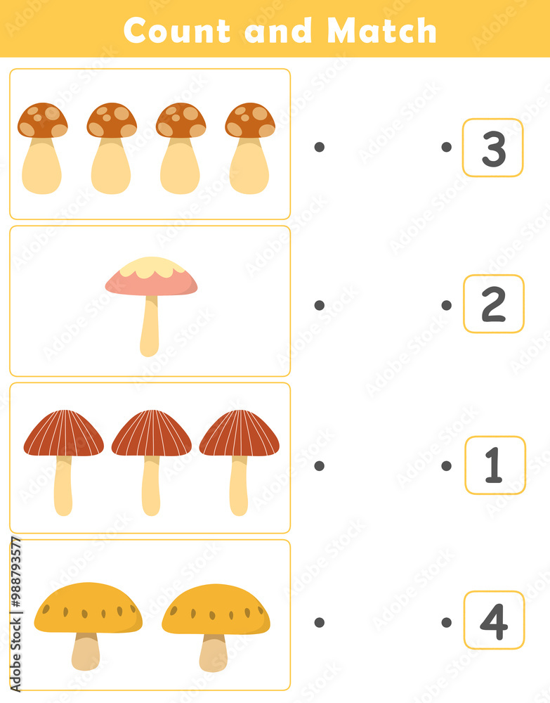 Counting educational children game. Math kids activity sheet. How many ...