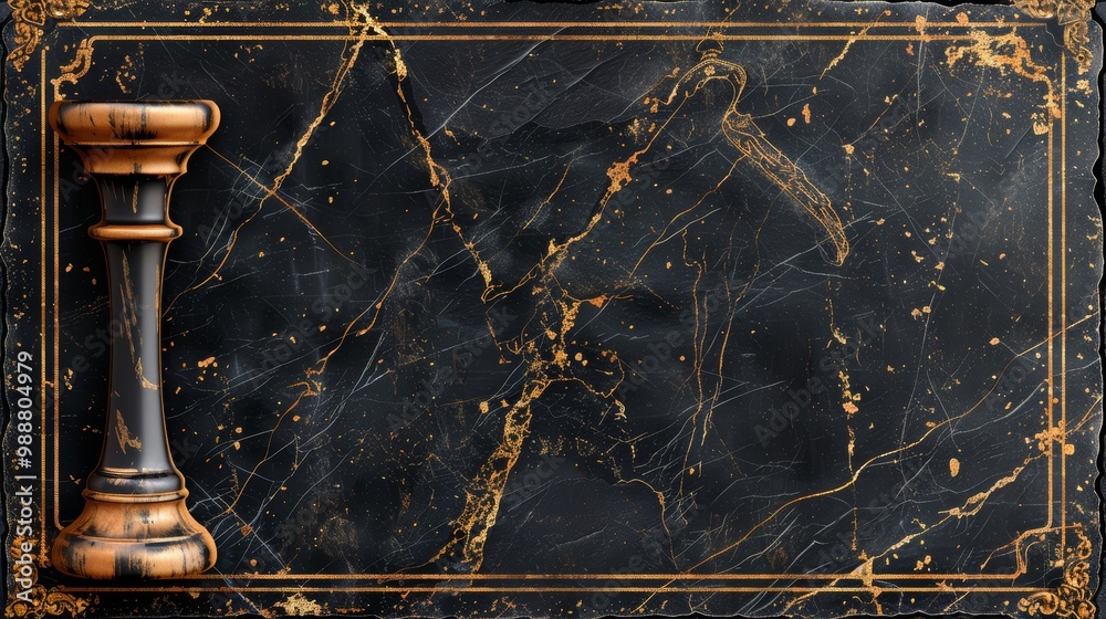 Elegant Judge Frame Border Background with Marble Texture and Gavel ...