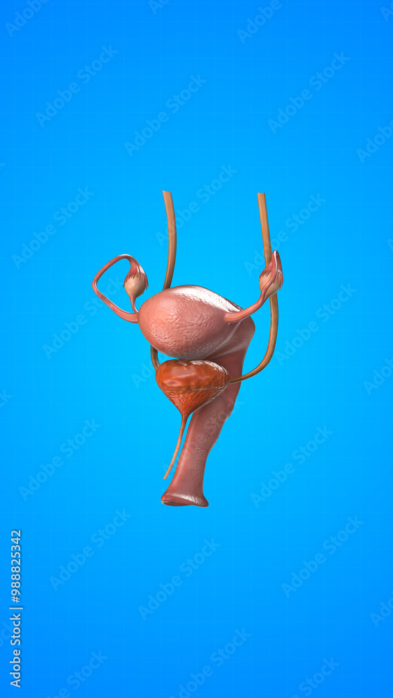 Anatomy of female reproductive system Stock Illustration | Adobe Stock