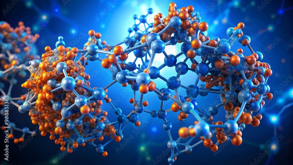 Stunning 3D visualization of PSA protein interactions, featuring ...