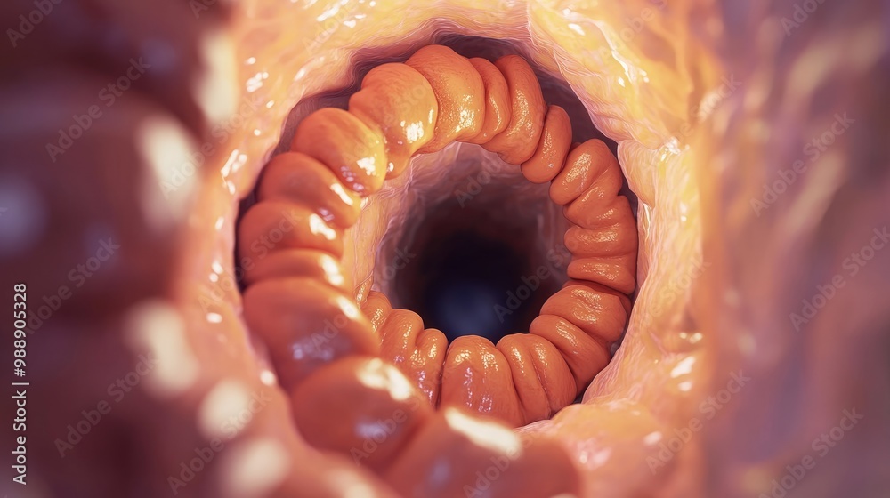 Removal of colon polyps through colonoscopy and polypectomy Visual of ...
