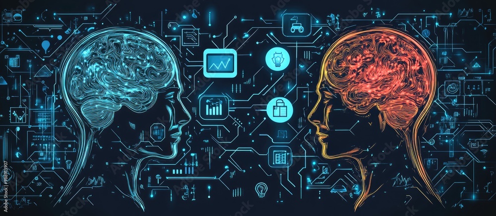 AI and human decision making a design illustrating the comparison of ...