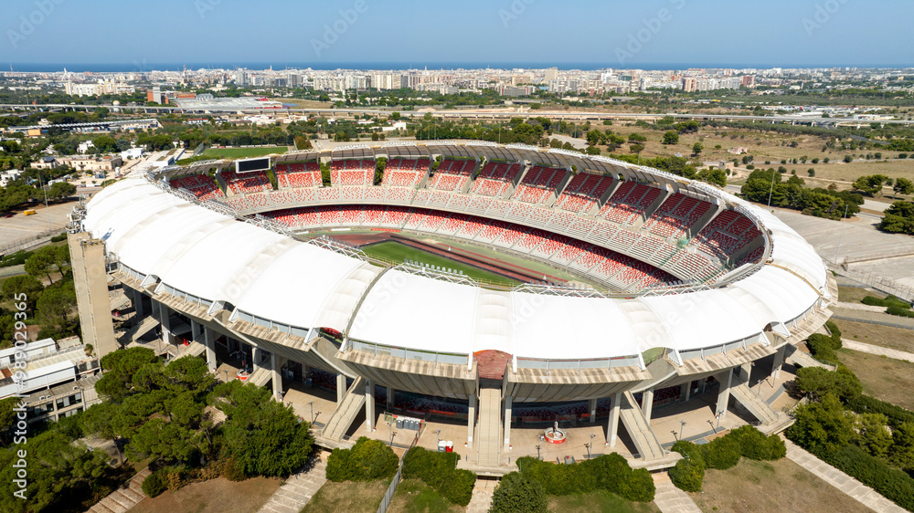 Bari, Italy - September, 2024: Aerial view of the San Nicola stadium ...