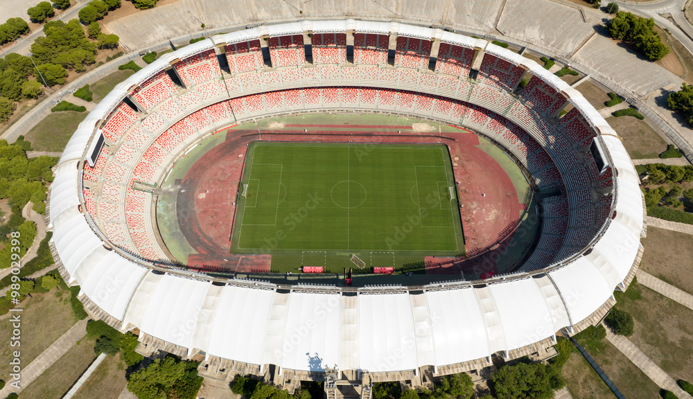 Bari, Italy - September, 2024: Aerial view of the San Nicola stadium ...