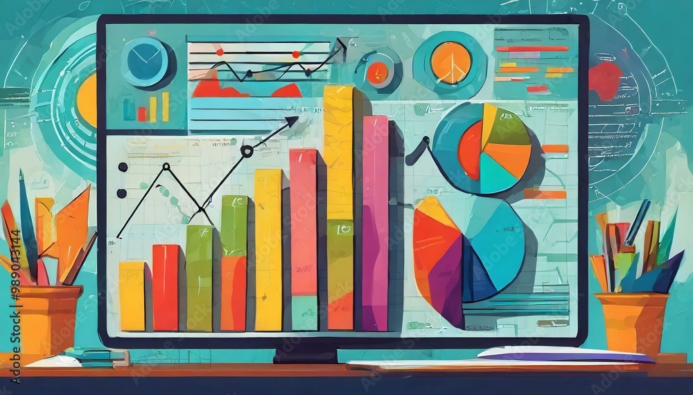 Dashboard App Ui Webpage Dashboard With Analytics Charts And Graphs
