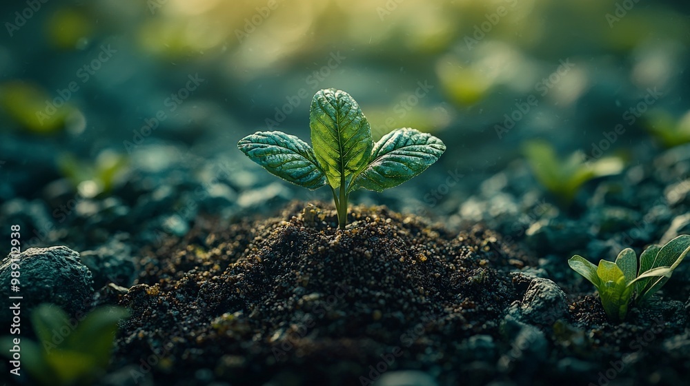 The Eternal Cycle - A seed growing from a dead tree represents rebirth ...