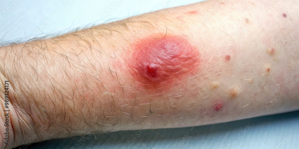 A positive reaction to the tuberculin skin test, characterized by a ...