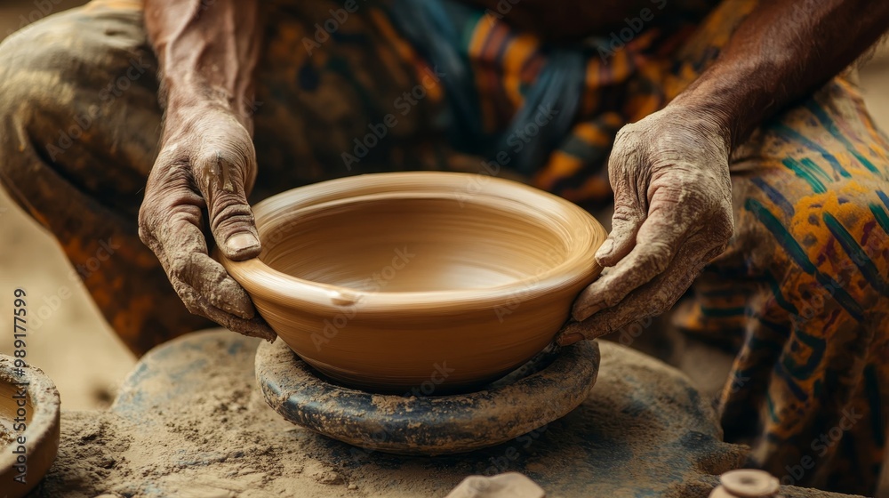 Exquisite craftsmanship showcased in the artistry of a skilled potter s ...