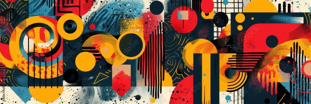 Tribal Aztec pattern featuring a bright and bold color palette of red ...