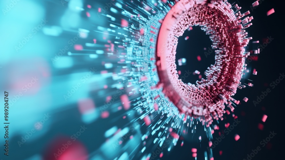 A close up animation of a flash icon morphing into a complex ...