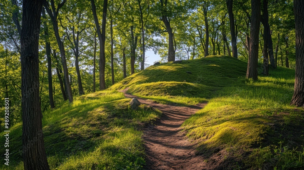 Ancient burial mounds at Effigy Mounds National Monument captured in ...