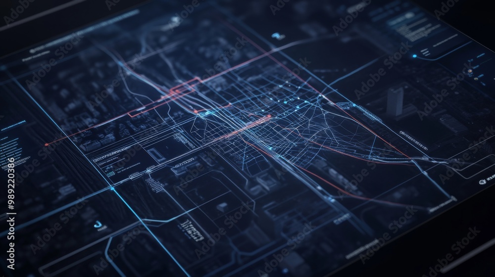 Futuristic Crime Prediction Dashboard Displaying Real-Time Data on High ...