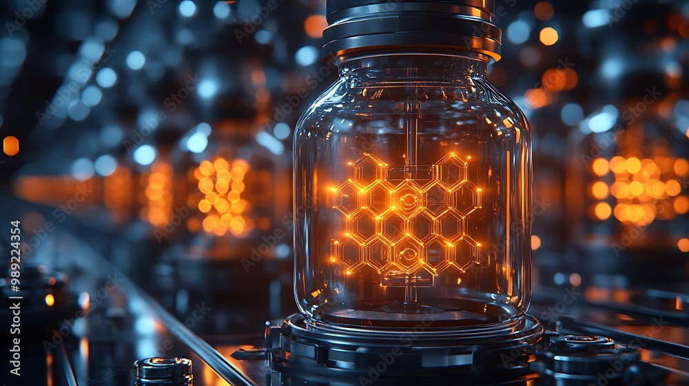 Modern card focused on the future of hydrogen fuel cells featuring a ...