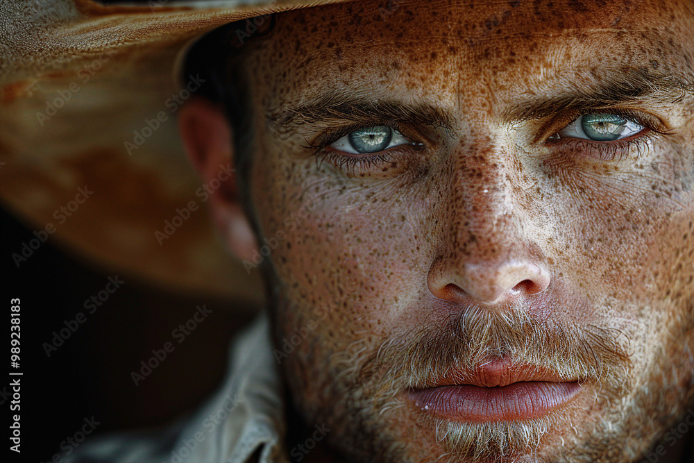 Dangerous cowboy western movie personage with gun and horse made with ...