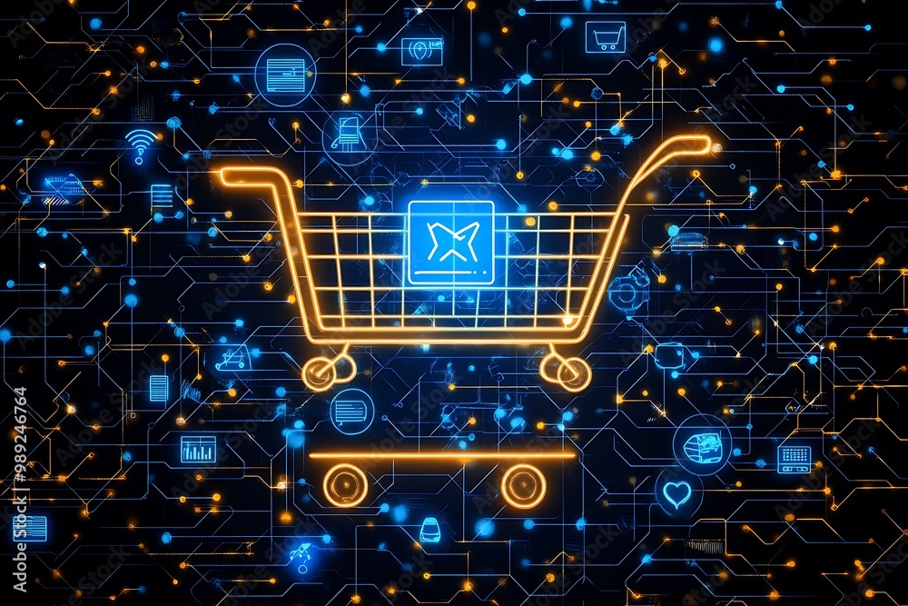 Online retail card highlighting the role of AI in demand forecasting ...