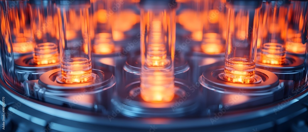 Visualization of control rods in a nuclear fission reactor focusing on ...