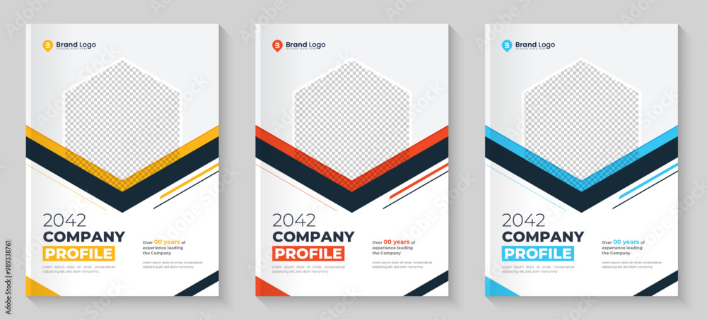 Vecteur Stock Corporate annual report cover brochure cover or book ...