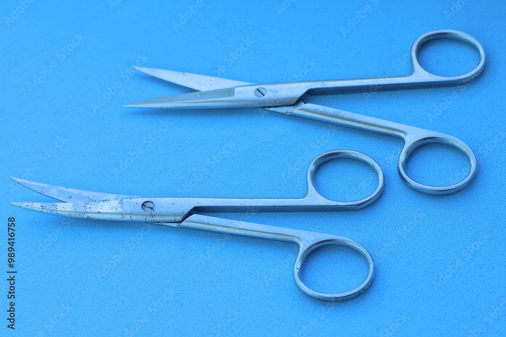 two sterile surgical sharp iron open industrial for removing sutures ...