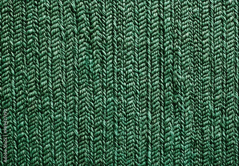 Green Knit Fabric Texture Background, Detailed Knit Pattern for ...