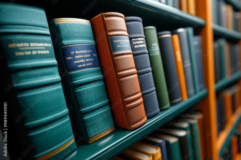 A bookshelf filled with a diverse collection of books, from science to ...