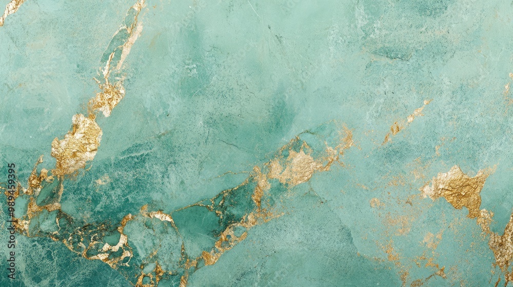 Vintage celadon green marble and concrete texture with a Fortuna Gold ...
